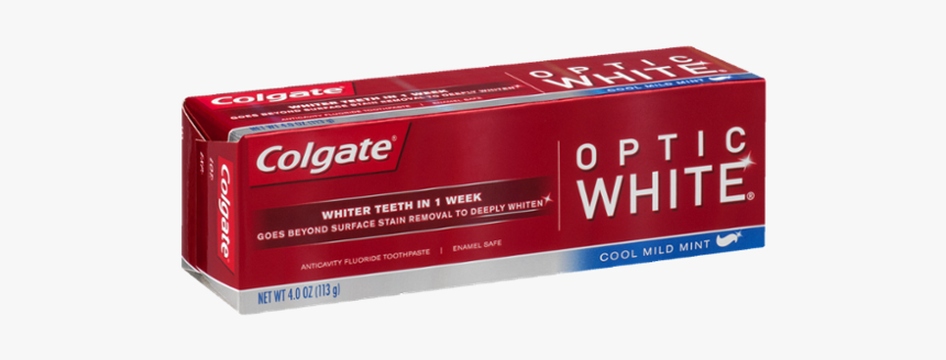 Colgate Optic White Toothpaste Box, HD Png Download , Transparent Png ...