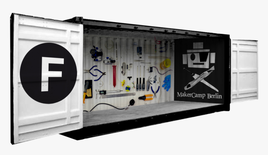Container Flag Inside Company Doors - Maker Space In Shipping ...