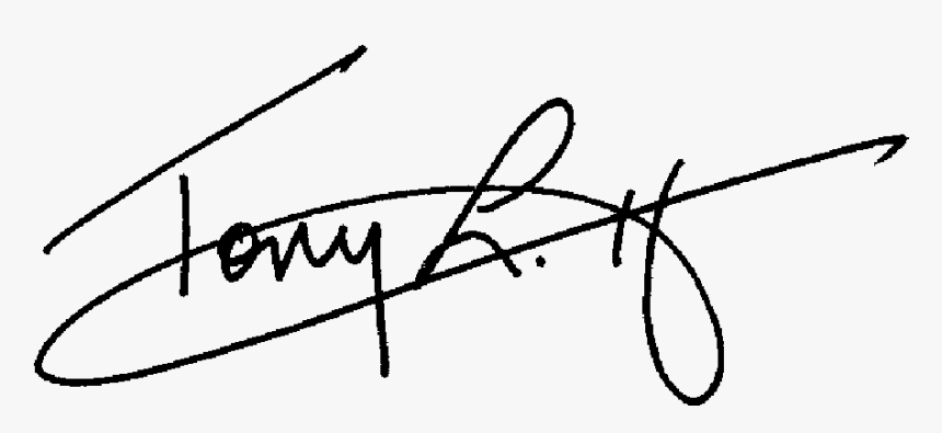 Tony-signature - Line Art, HD Png Download , Transparent Png Image ...