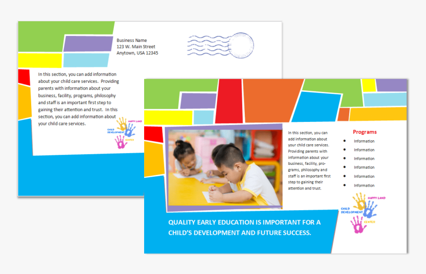 Transparent Postcard Template Png - Postcard Marketing Front And Back ...