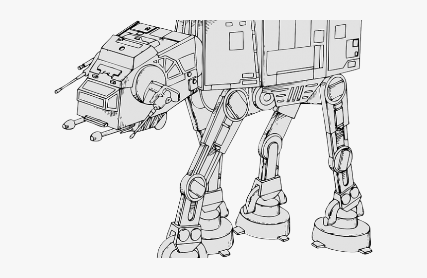 Star Wars Clipart Transparent Background - Star Wars Walker Drawing, HD ...