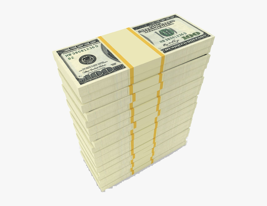 Stack Of Dollars White Background, HD Png Download , Transparent Png ...