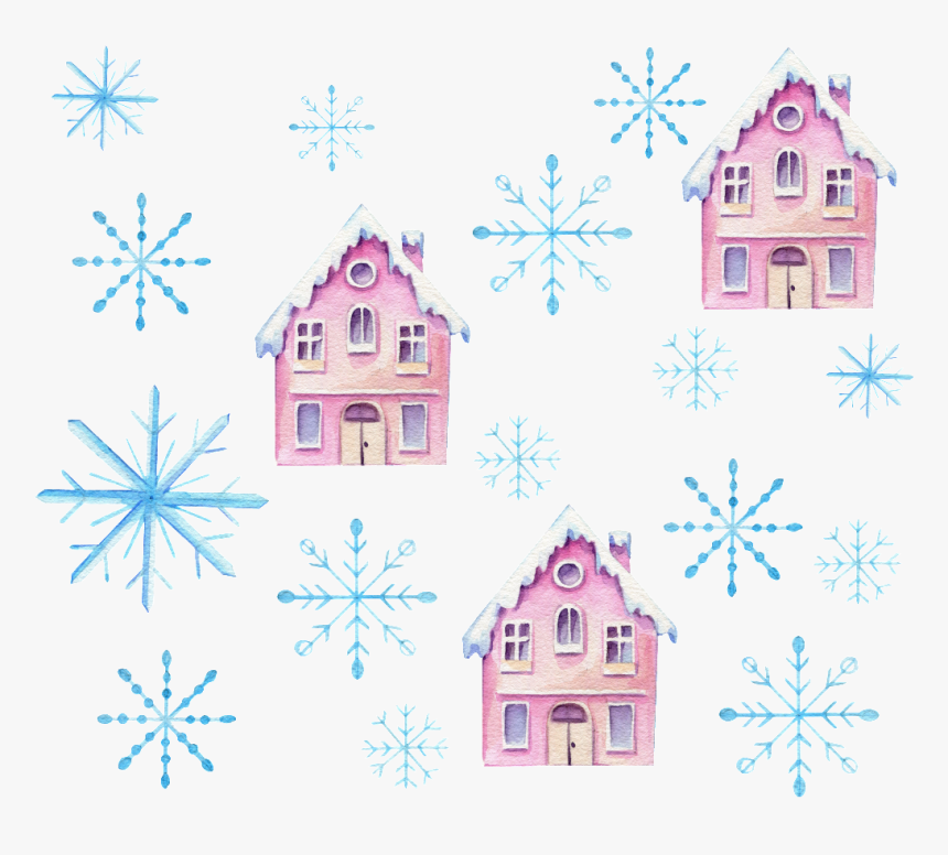 Hand Painted Pink Hut Png Transparent Background - House, Png Download ...