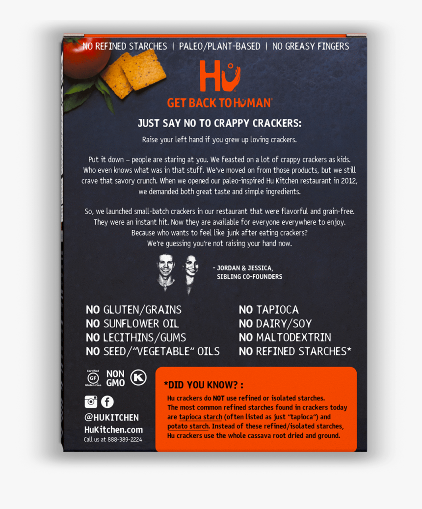 Hu Crackers Ingredients, HD Png Download , Transparent Png Image - PNGitem