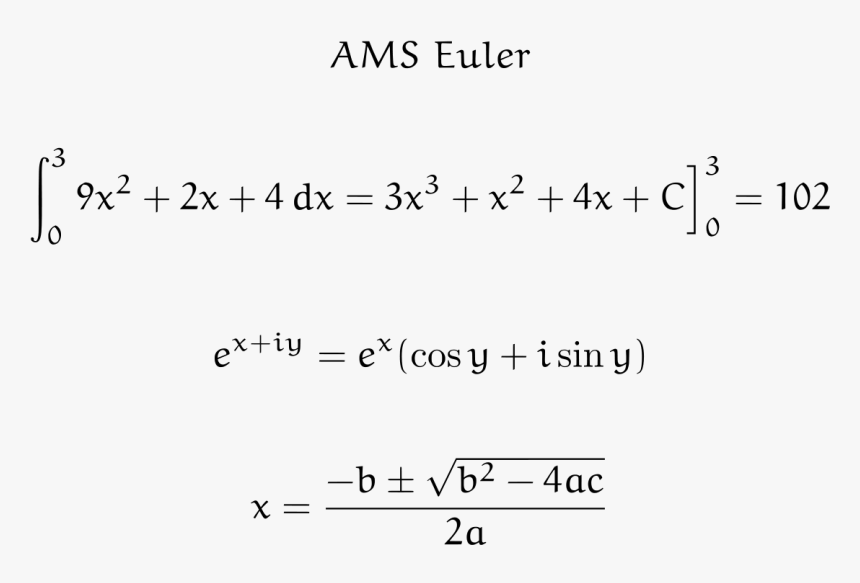 Ams Euler Sample Math - Maths Euler, HD Png Download , Transparent Png Image - PNGitem