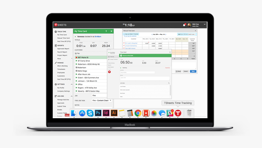 Tsheets Dashboard - Bmc Helix, HD Png Download , Transparent Png Image ...