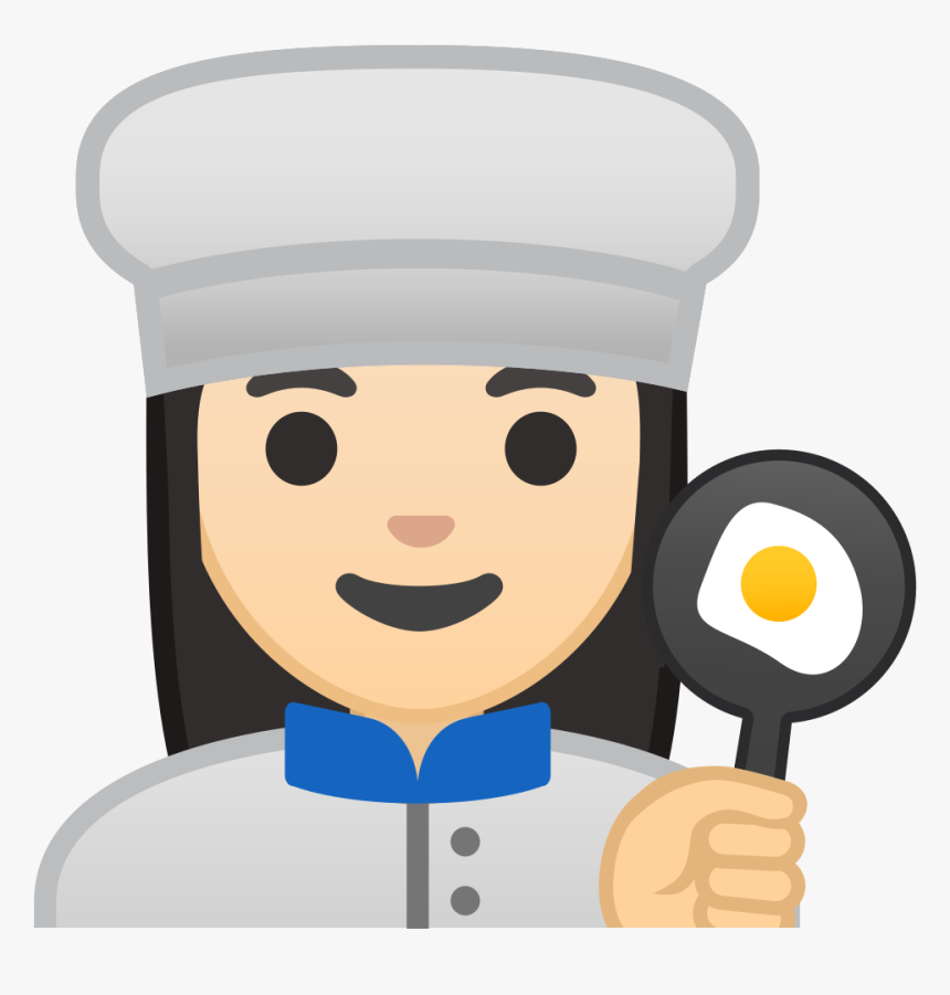 Woman Cook Light Skin Tone Icon - Emoji Cook Png, Transparent Png ...