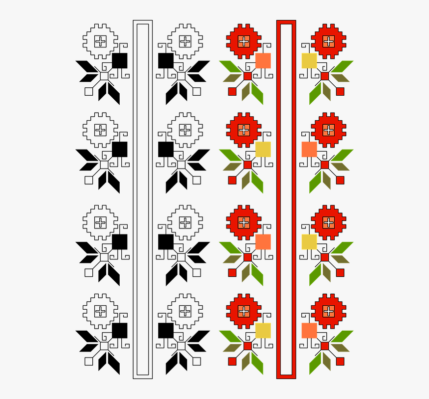 Bulgarian Embroidery Pattern, HD Png Download , Transparent Png Image ...