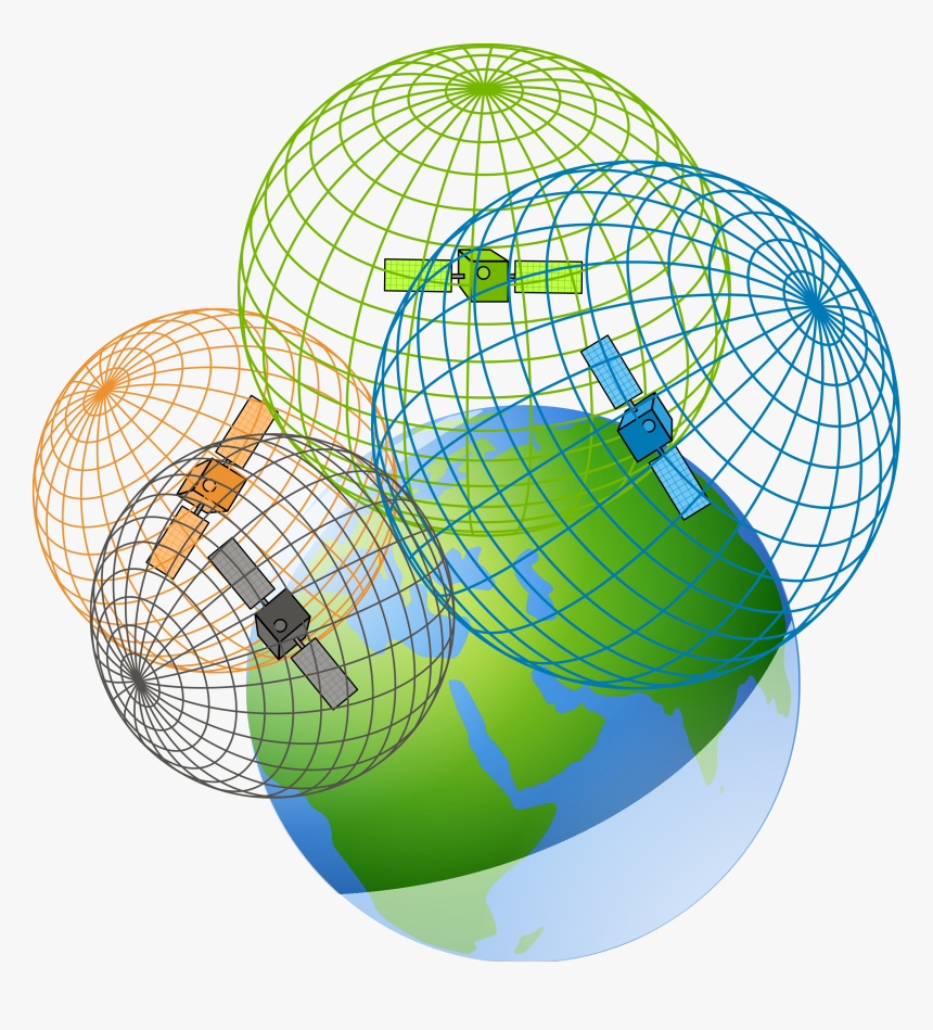 Gps Satellites - Trilateration - Trilateration Gps Gif, HD Png Download ...