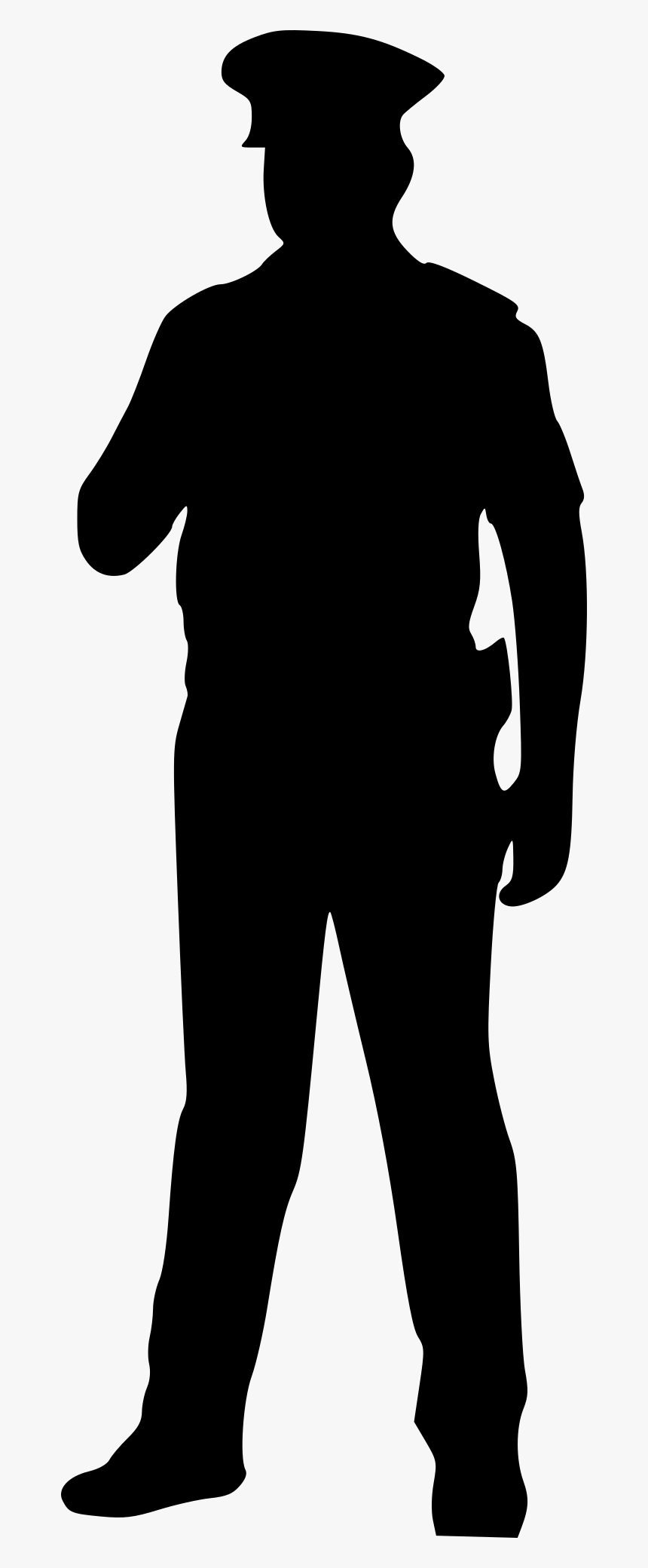 Police Officer Silhouette 6 - Transparent Background Man Silhouette ...