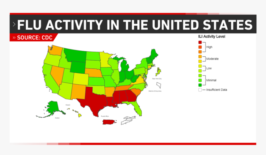 Flu Map 2019 2020, HD Png Download , Transparent Png Image - PNGitem