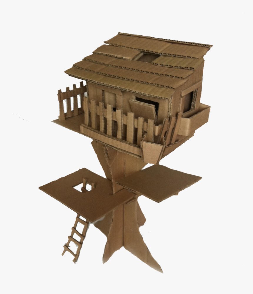Tree House Made Out Of Cardboard, HD Png Download , Transparent Png ...