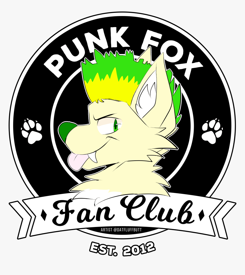 Punk Fox Fanclub Shirt - Cartoon, HD Png Download , Transparent Png ...
