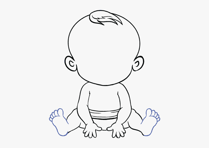 How To Draw Baby - Step By Step Drawings Of A Baby, HD Png Download ...