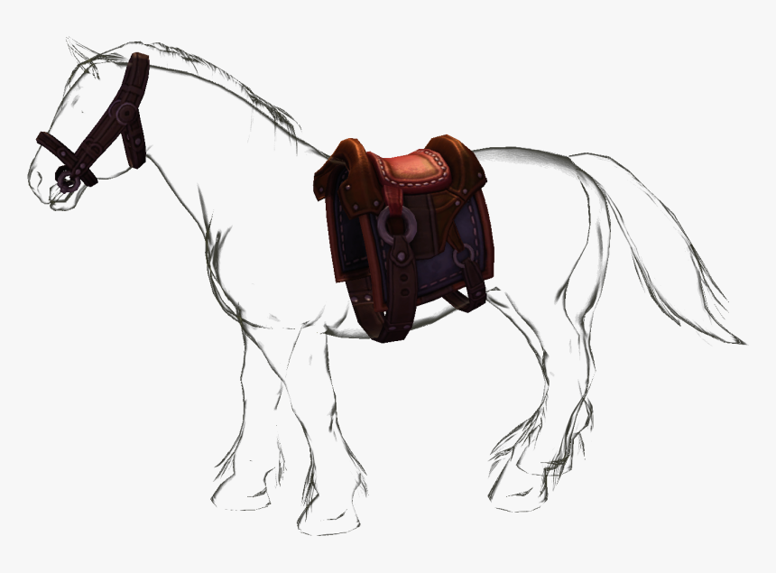 Invisible Horse Mount 3 - Sketch, HD Png Download , Transparent Png ...