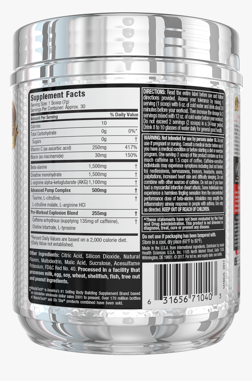 Six Star Pre Workout Explosion, HD Png Download , Transparent Png Image ...