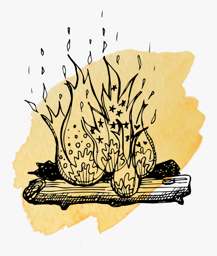 Fire With Yellow Splash Compressed - Illustration, HD Png Download ...