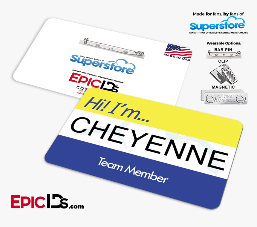 Superstore Name Tag Mockup - Graphics, HD Png Download , Transparent ...