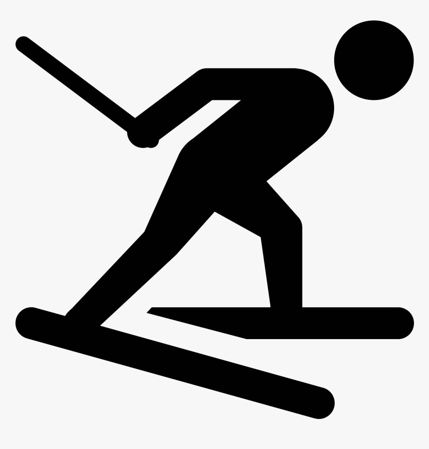 Skier Vector Icon - Cross Country Ski Icon, HD Png Download ...