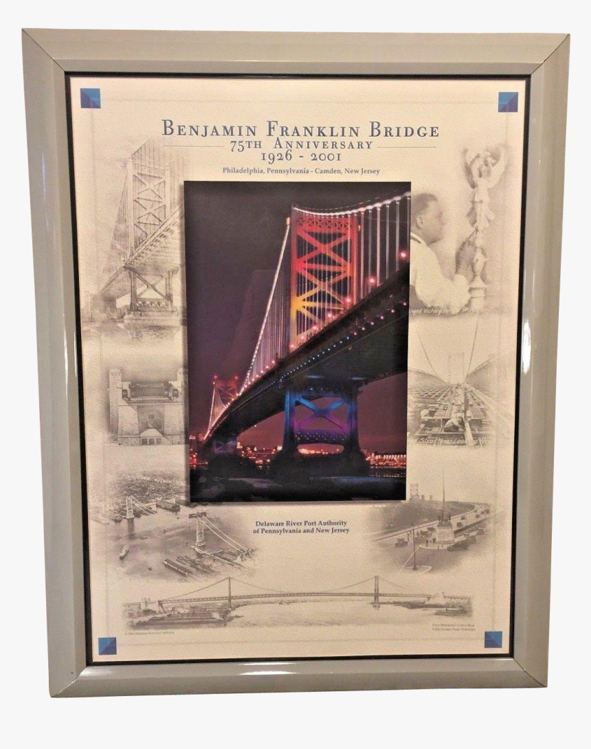 Ben Franklin Bridge Png - Picture Frame, Transparent Png , Transparent ...