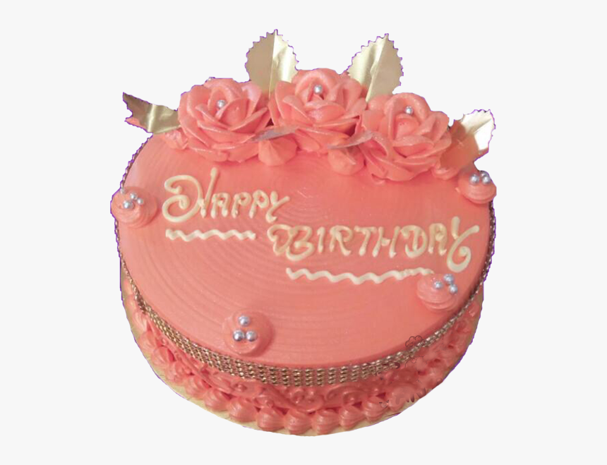 Peach Color Cake - Peach Colour Birthday Cake, HD Png Download ...