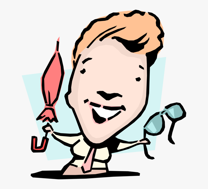 Vector Illustration Of Rain Or Shine Idiom Gung-ho - Come Rain Come ...