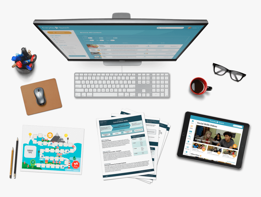 Computer Top View Png