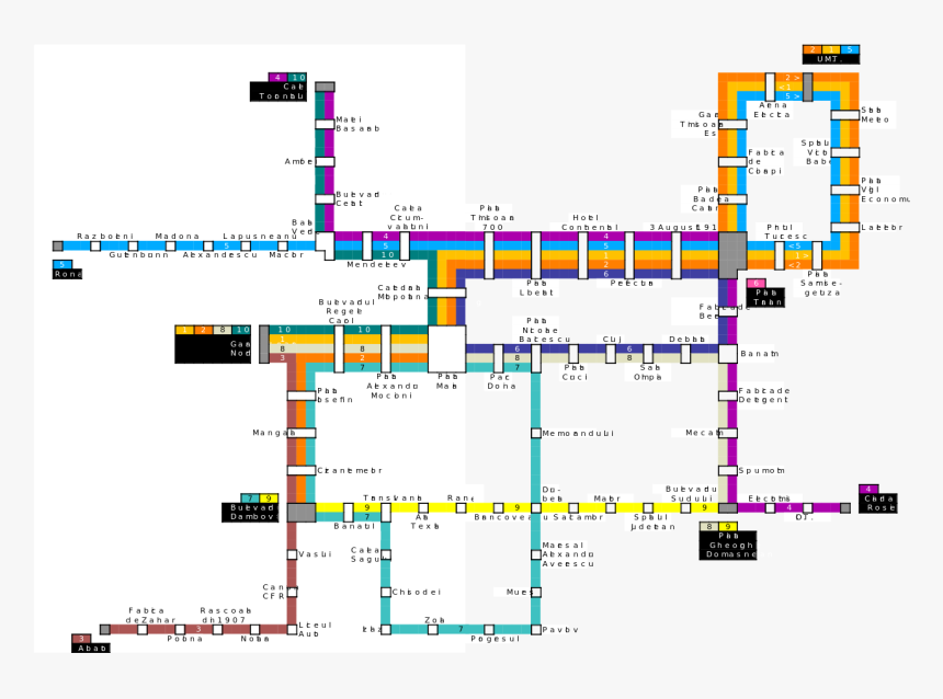 Timisoara Public Transport Map, HD Png Download , Transparent Png Image ...