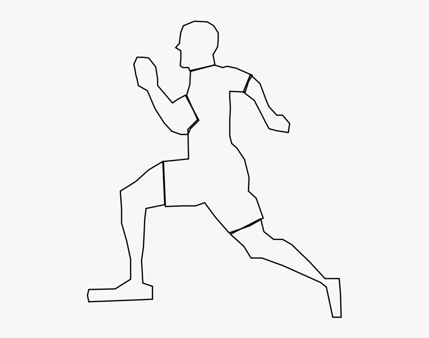 Running Man Vector Image - Line Art, HD Png Download , Transparent Png ...