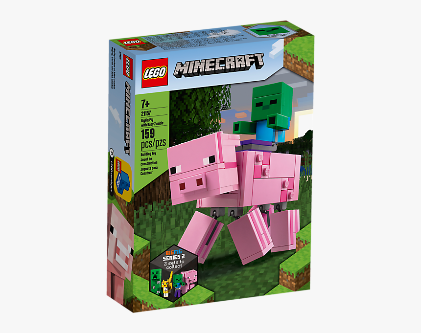 Lego Minecraft Pig Bigfig, HD Png Download , Transparent Png Image ...