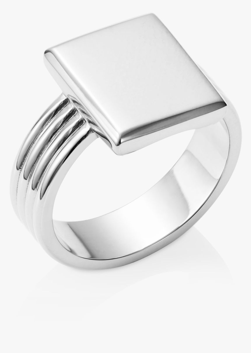 Era Signet Ring 9ct White Gold - Churchill Ring, HD Png Download ...