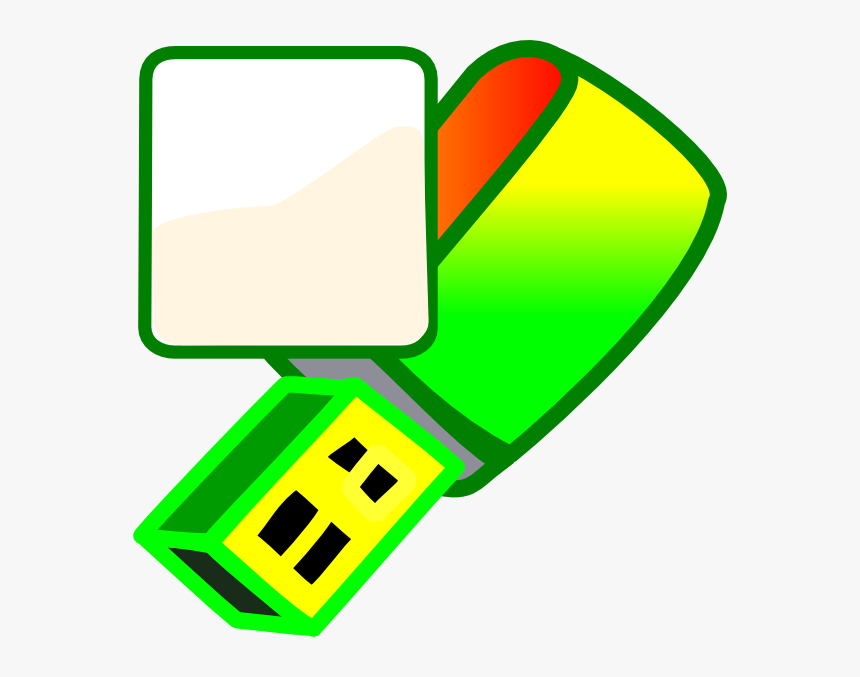Empty Usb Svg Clip Arts - Flash Memory, HD Png Download , Transparent ...