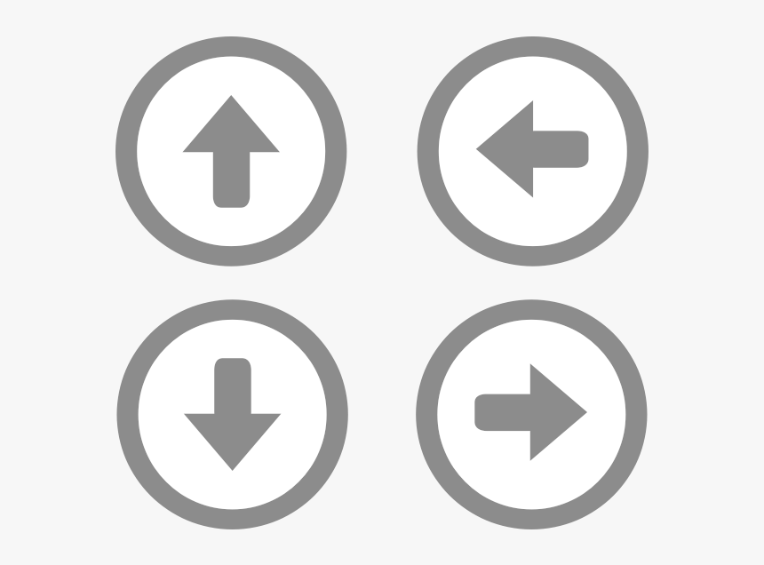 Vector Illustration Of Selection Of Arrows In Circle - Arrow Keys ...