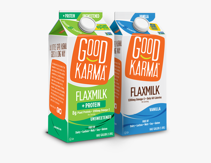 Good Karma Flax Milk, HD Png Download , Transparent Png Image - PNGitem