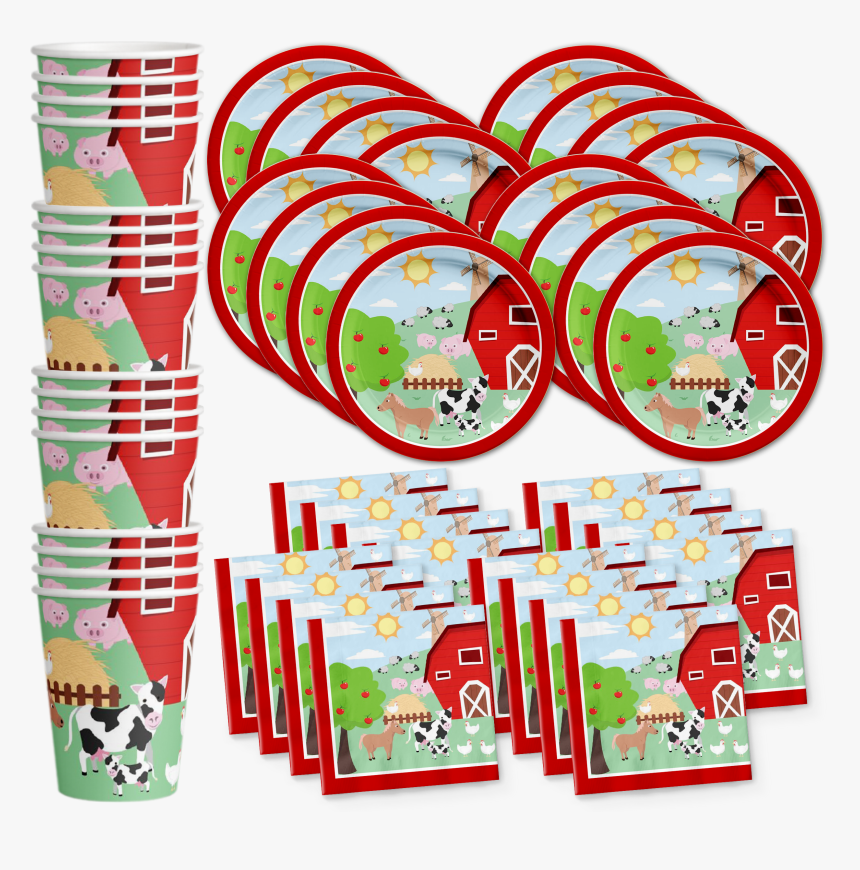 Barnyard Farm Animals Birthday Party Tableware Kit - Farm Animals ...