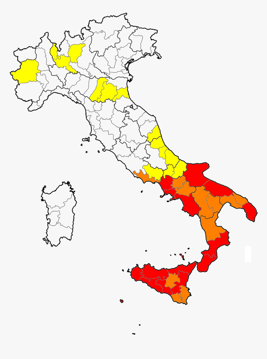 Italy Crime Rate Map, HD Png Download , Transparent Png Image - PNGitem