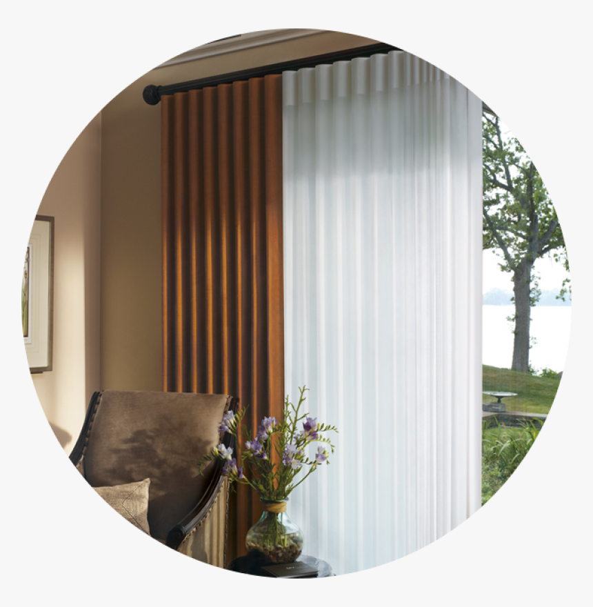 Hunter Douglas Luminette With Drapes, HD Png Download , Transparent Png ...