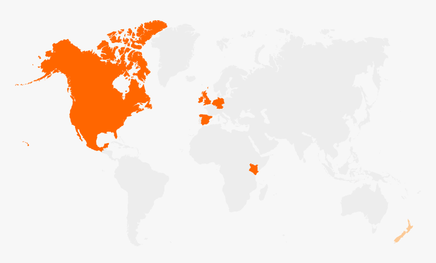 World Map With Land Transparent, HD Png Download , Transparent Png ...