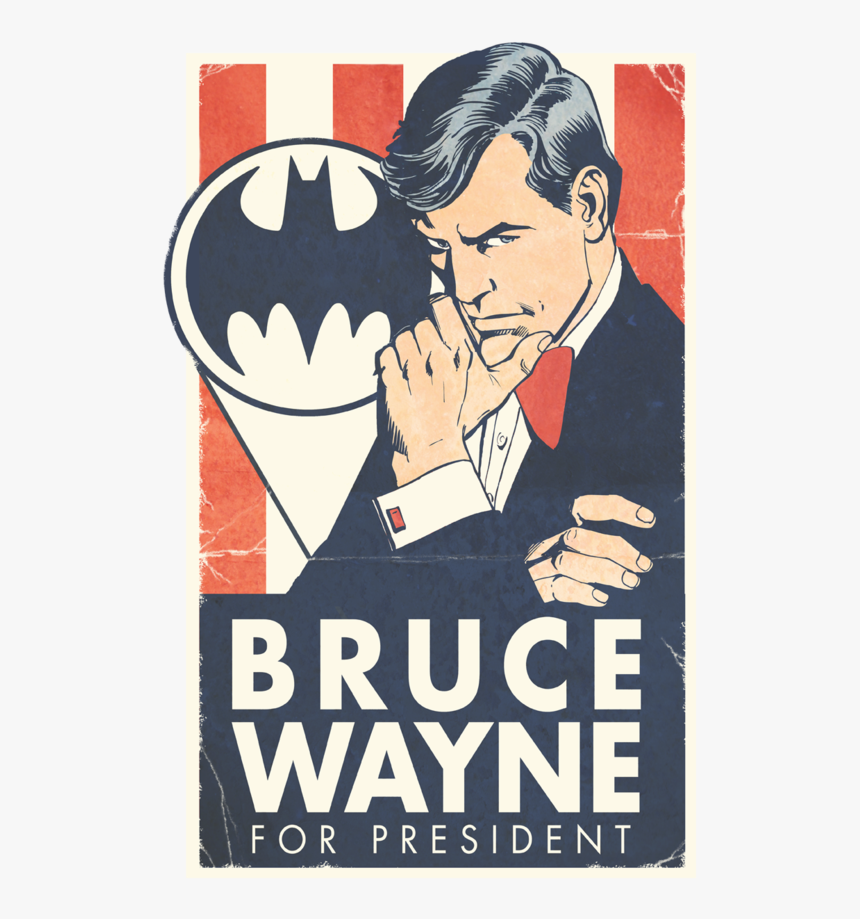 Wayne For President T-shirt Size M , Png Download - Tee Shirt Batman ...