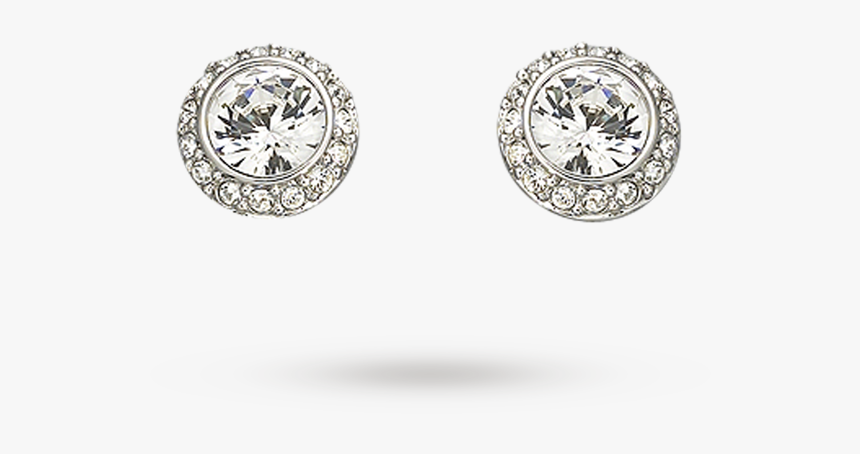 Earring Transparent Stud - Silver Swarovski Stud Earrings, HD Png ...