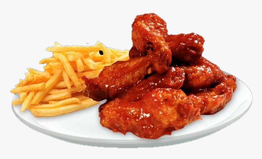 Alitas Bbq Con Papas, HD Png Download , Transparent Png Image - PNGitem