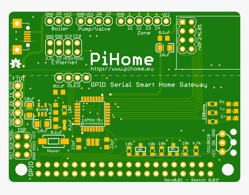 Serial Gateway On Raspberry Pi Zero Gpio Pcb - Electronic Engineering ...