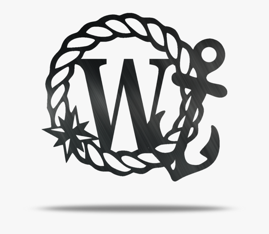 Anchor Rope Personizable Metal Wall Art - Nautical Rope Silhouette, HD ...