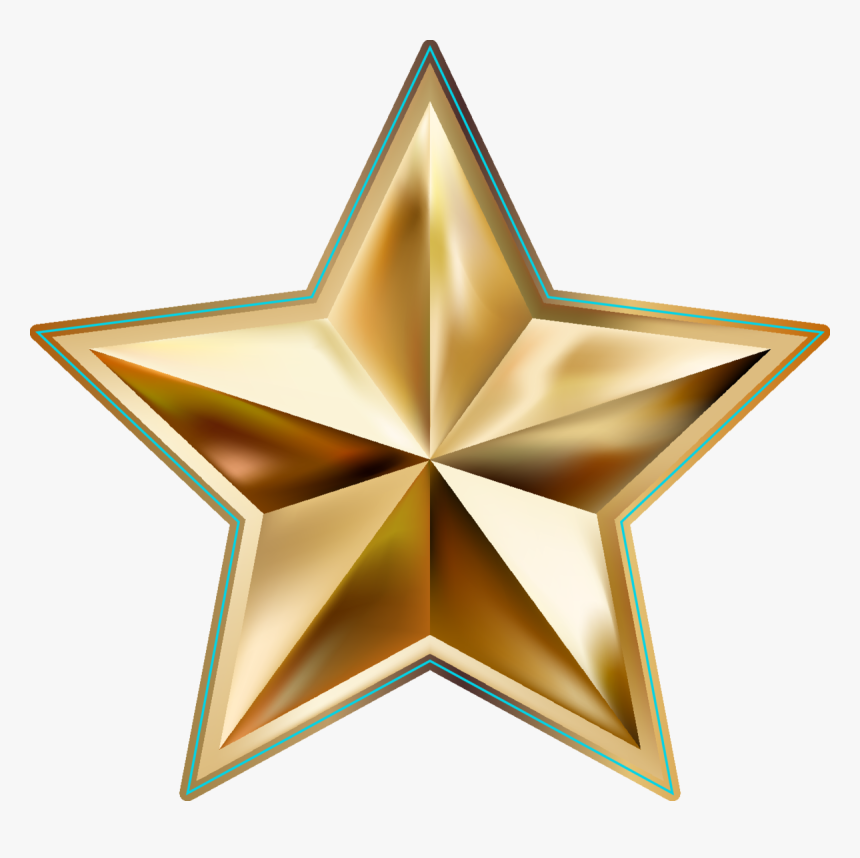 Transparent Star Sticker Png - Gold Star Drawing, Png Download ...