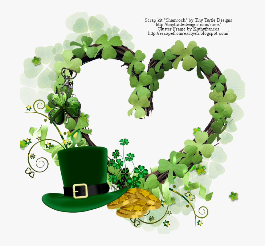 Shamrock Frame Clipart P Clip Library Shamrock Frame - Shamrock Cluster ...