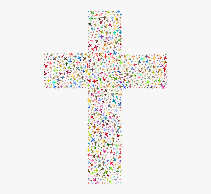Symmetry,text,symbol - Colorful Transparent Cross Clipart, HD Png ...