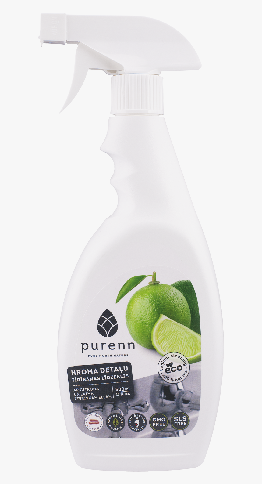 Purenn Cleaner For Taps And Chrome Details With Lemon - Purenn, HD Png ...