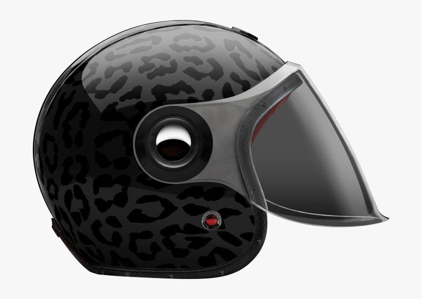 Side View Of Ruby Jet Panther Helmet - Motorcycle Helmet, HD Png ...