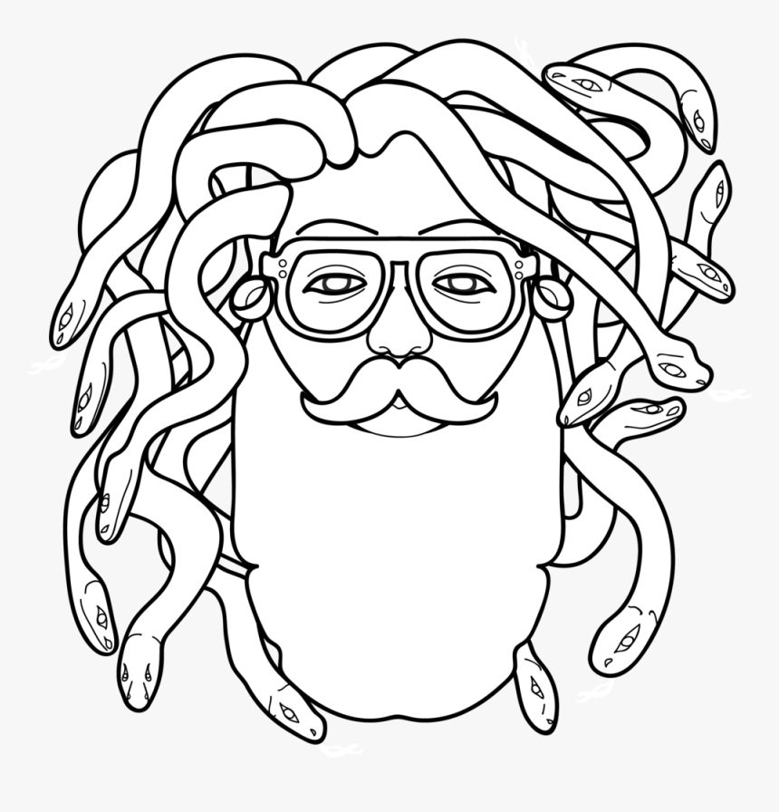 Amari Medusa Logo With Full White Tongues, HD Png Download ...