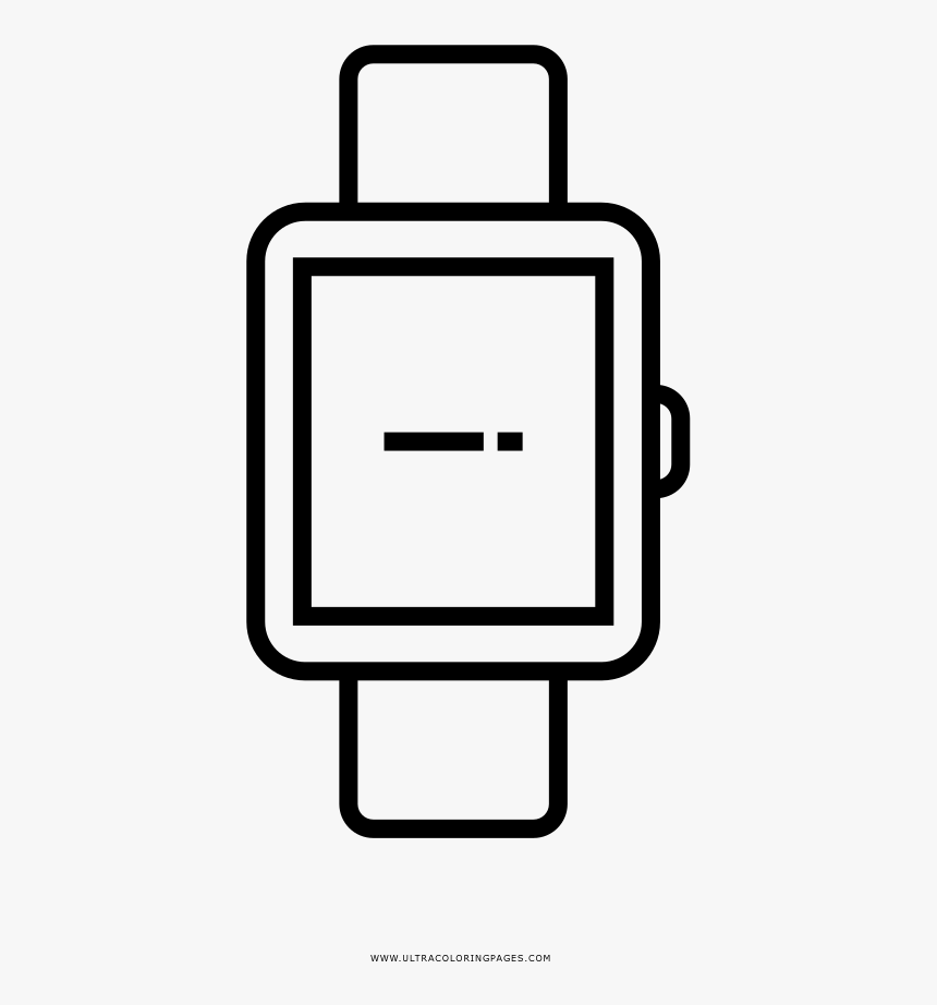 Iwatch Coloring Page - Line Art, HD Png Download , Transparent Png ...